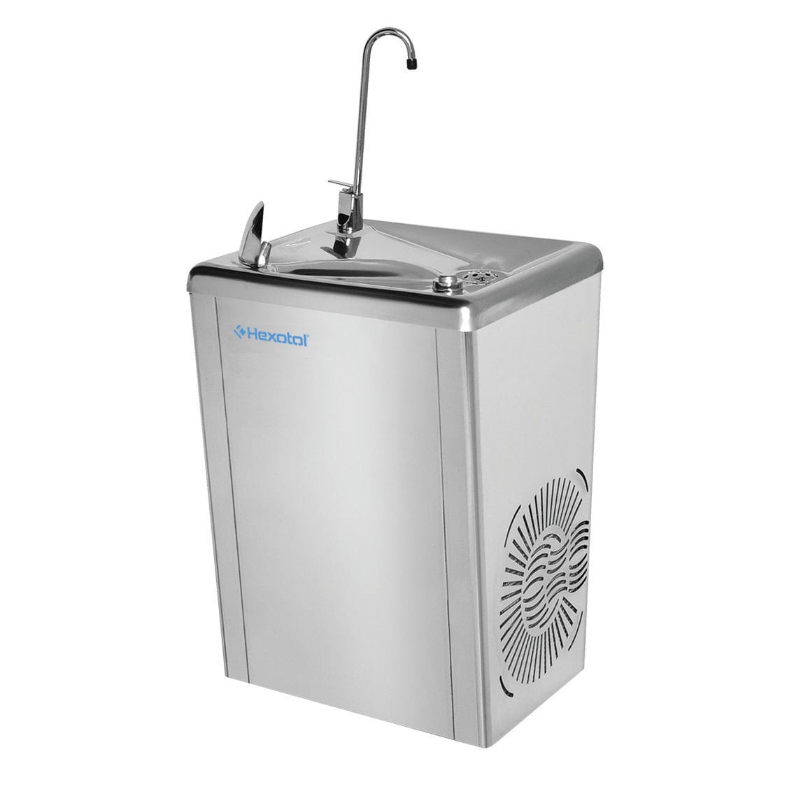 Wall-mounted drinking fountain - M4ALV - HEXOTOL - indoor / stainless ...