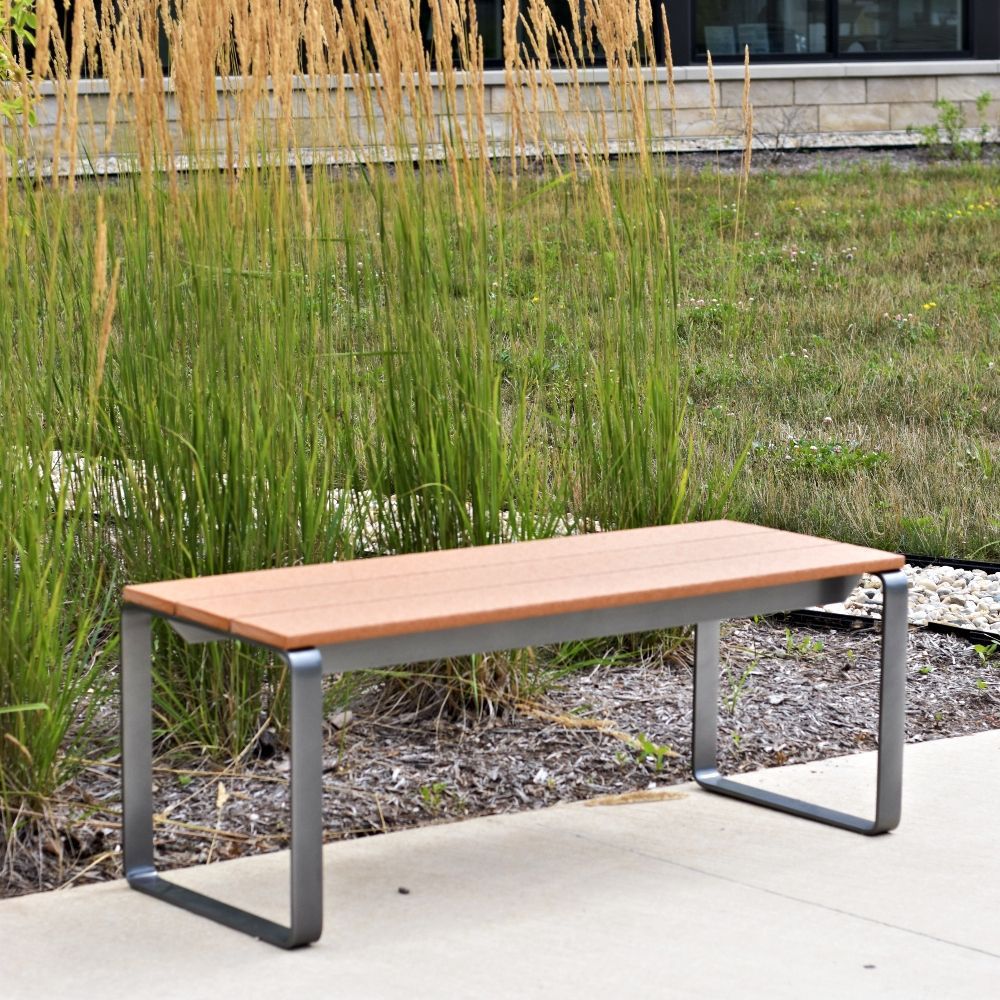 Contemporary public bench - VILAS FLAT - Madrax/Thomas Steele ...