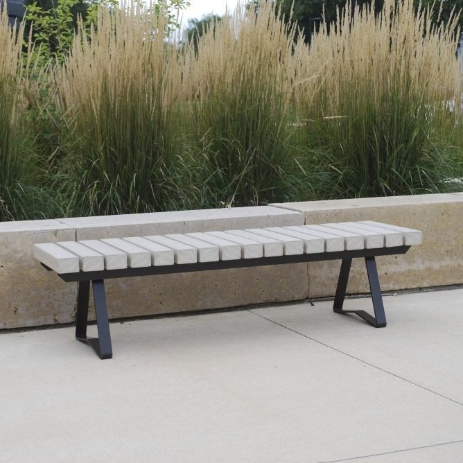 Contemporary public bench - OLBRICH - Madrax/Thomas Steele - recycled ...