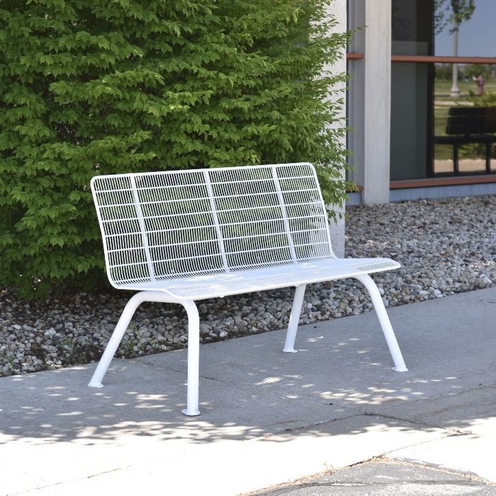 Contemporary public bench - MIFFLIN - Madrax/Thomas Steele - powder ...