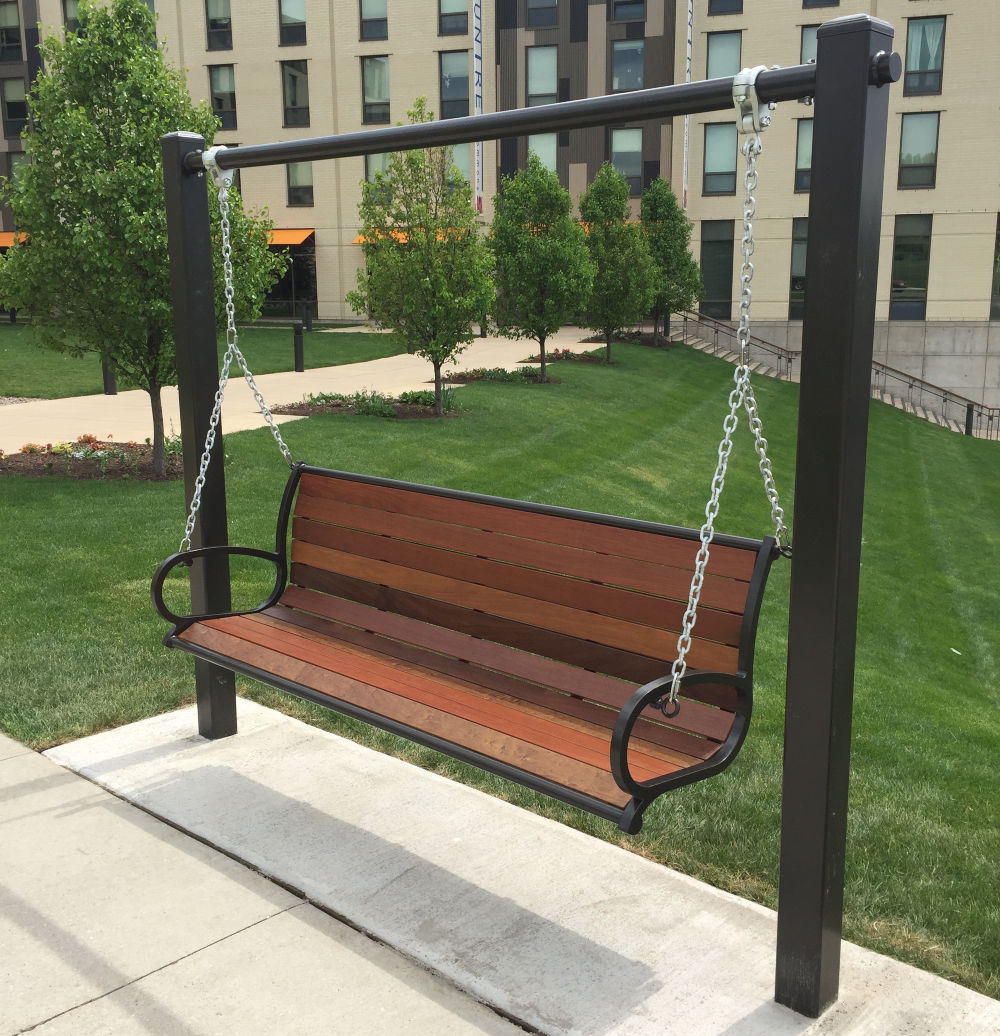 Powder-coated steel swing seat - LANGDON - Madrax/Thomas Steele ...