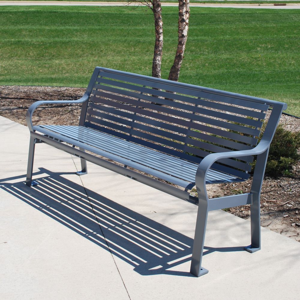 Contemporary public bench - CARNIVAL - Madrax/Thomas Steele - powder ...