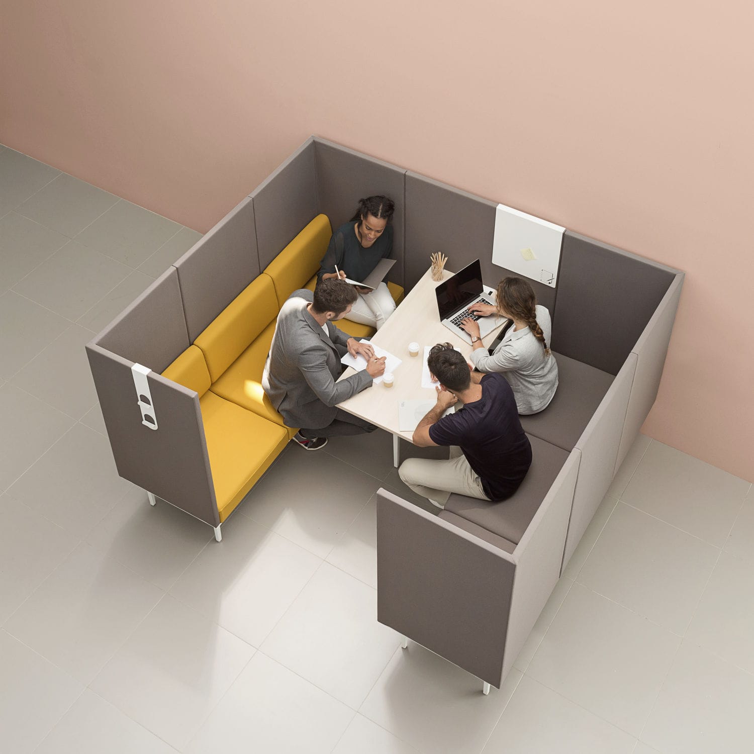 Meeting concentration room - LONGO - Actiu - modular / aluminum