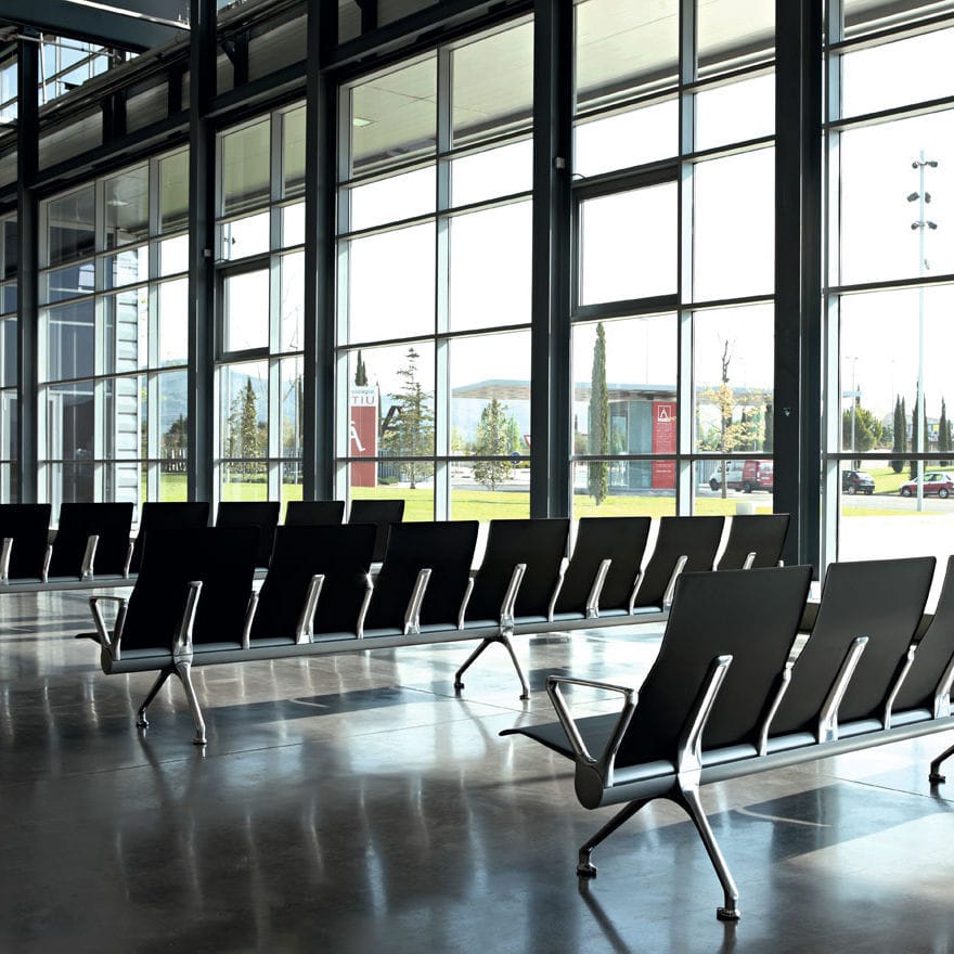 Metal beam chair - AVANT - Actiu - 4-seater / 5-person / multiplace