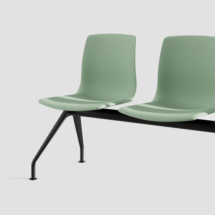 Aluminum beam chair - NOOM - Actiu - polypropylene / 3-seater / 4-seater