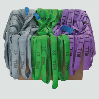 Webbing fall arrest lanyard - POLYTEX® ROUND SLING SETS 1 T–4 T - PFEIFER