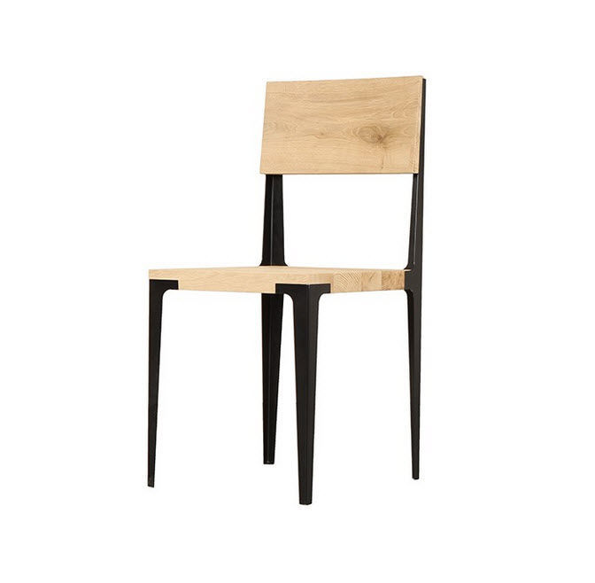 Contemporary chair - TAU - Bdm s.r.l. - wooden / metal base / home