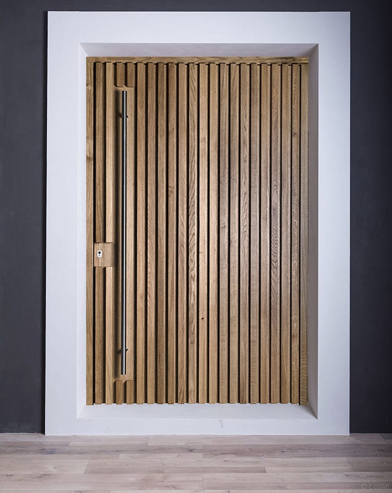 Entry door - STRAT - ATELIER BERTOLI Design Production - oak / swing ...