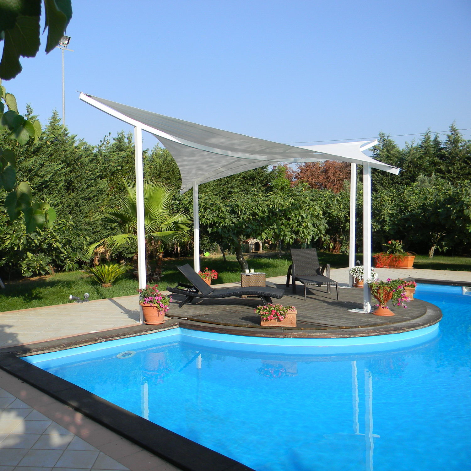 Waterproof shade sail - SPRECH S.r.l. - UV-resistant / wind-resistant ...