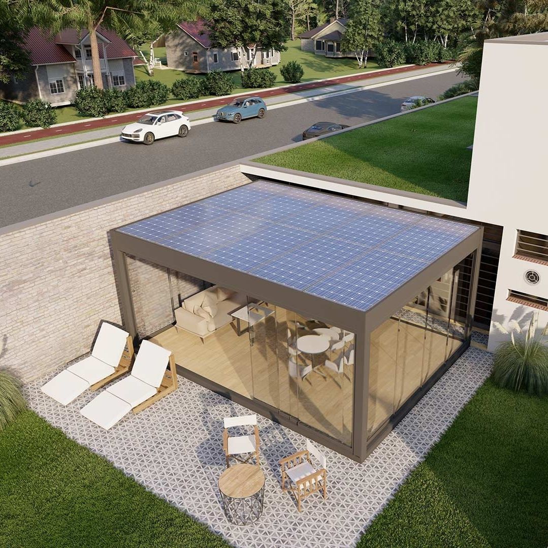 Self-supporting pergola - Helios - SPRECH S.r.l. - wall-mounted ...