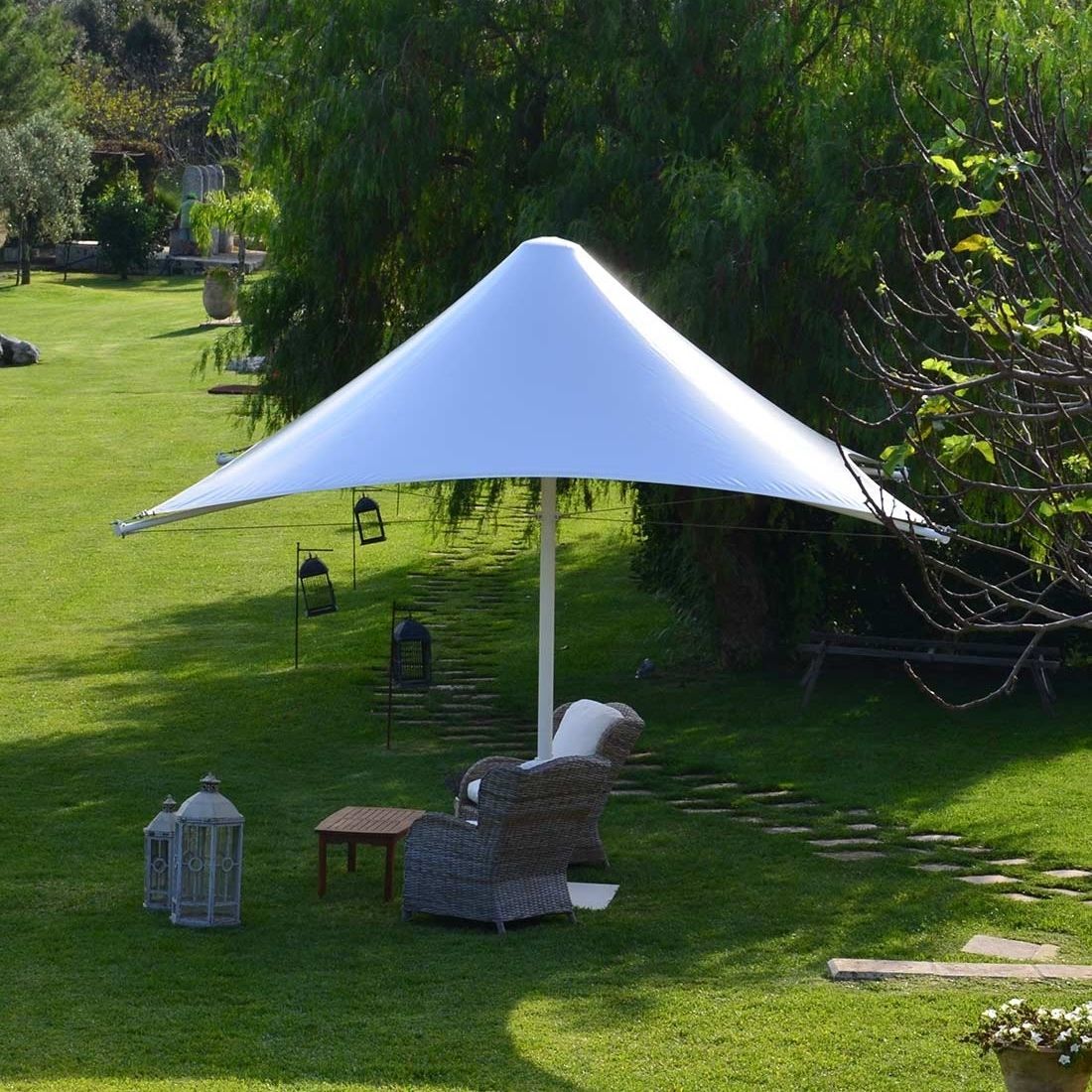 Waterproof shade sail - Altea - SPRECH S.r.l. - UV-resistant / wind ...