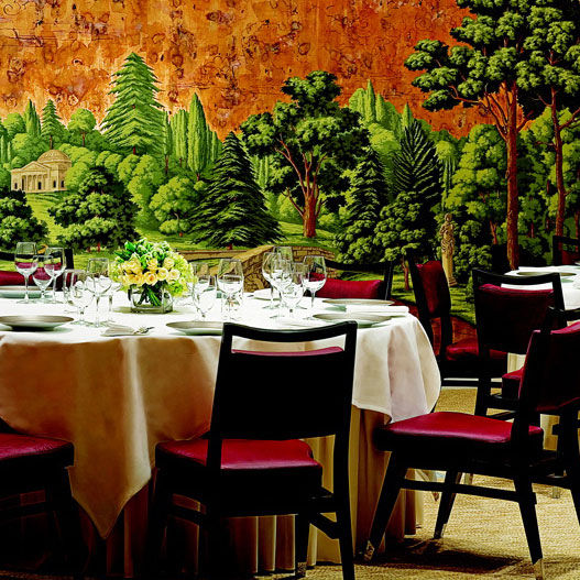 Traditional wallpaper - ENGLISH LANDSCAPE - DE GOURNAY - nature pattern ...