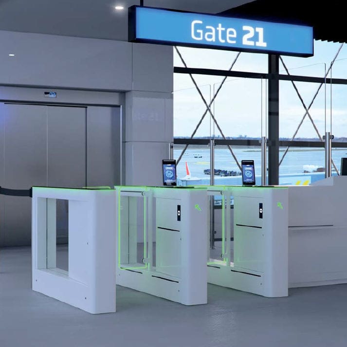 Access control speed gate - AIRGATE SBG - COMINFO - security / glass ...