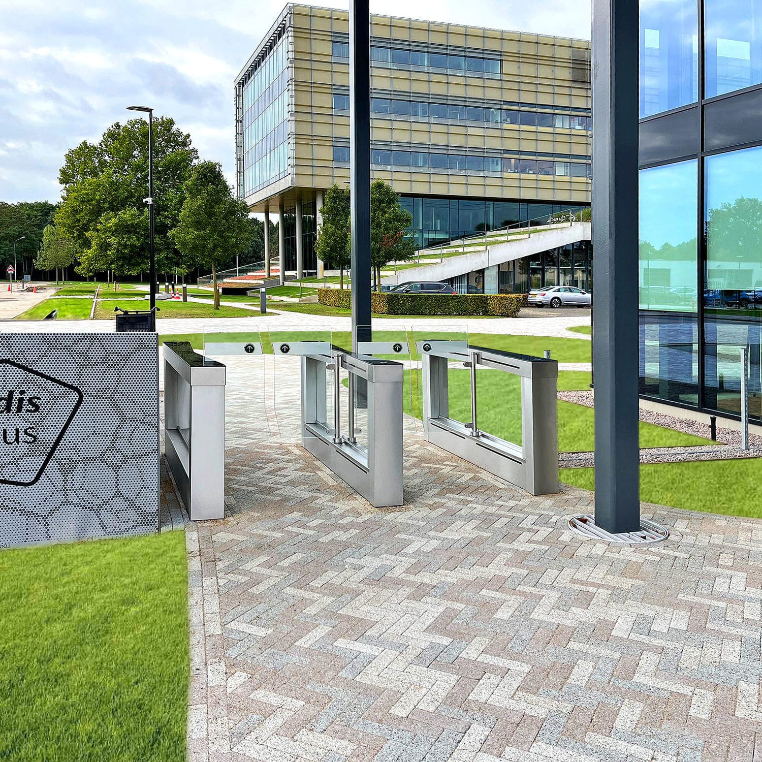 Access control speed gate - EASYGATE SPT BIKE - COMINFO - glass ...