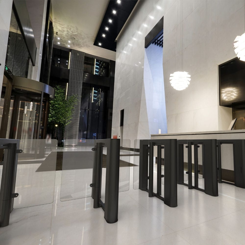 Access control speed gate - EASYGATE ELITE - COMINFO - security / glass ...