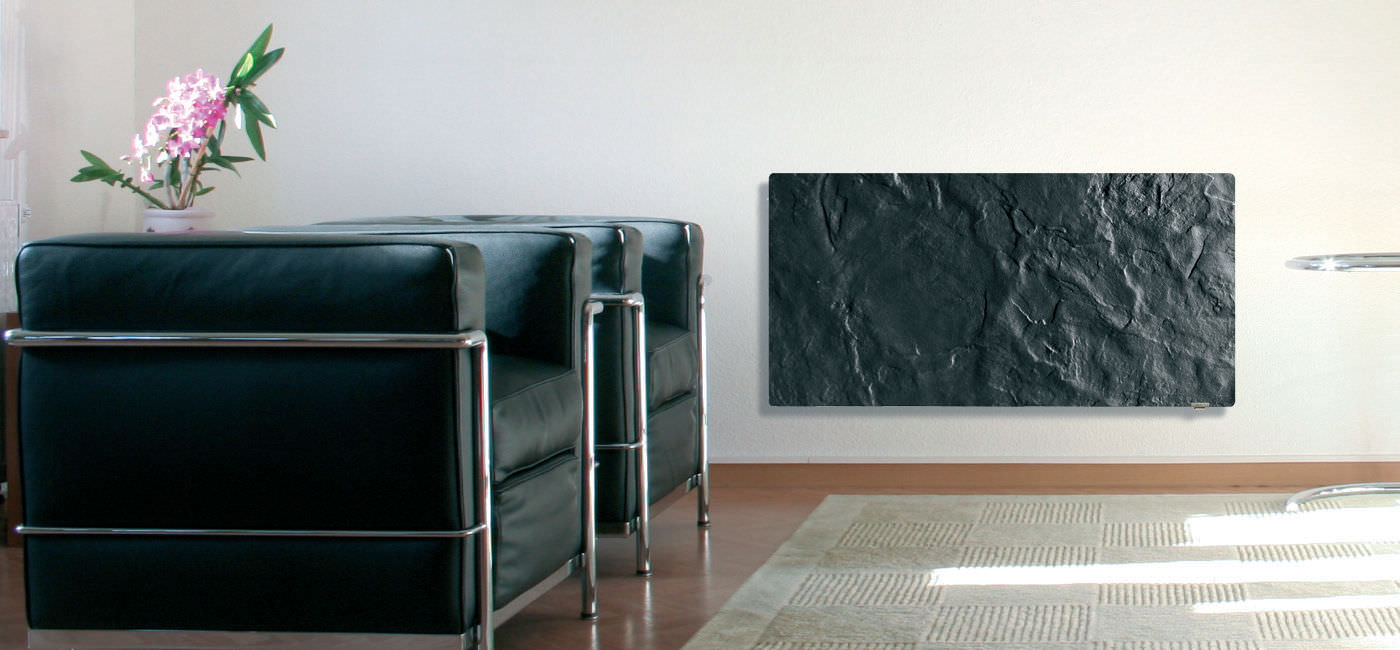 Hot water radiator - HYBRID : ARDOISE NOIRE - Valderoma - contemporary ...