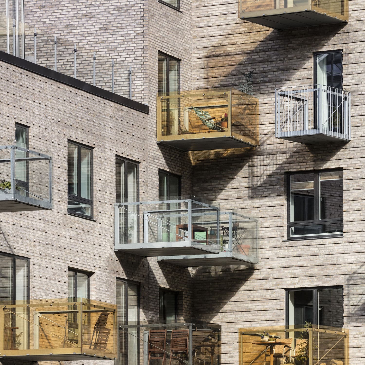 Brickwork cladding - D73 - Petersen Tegl - terracotta / textured ...