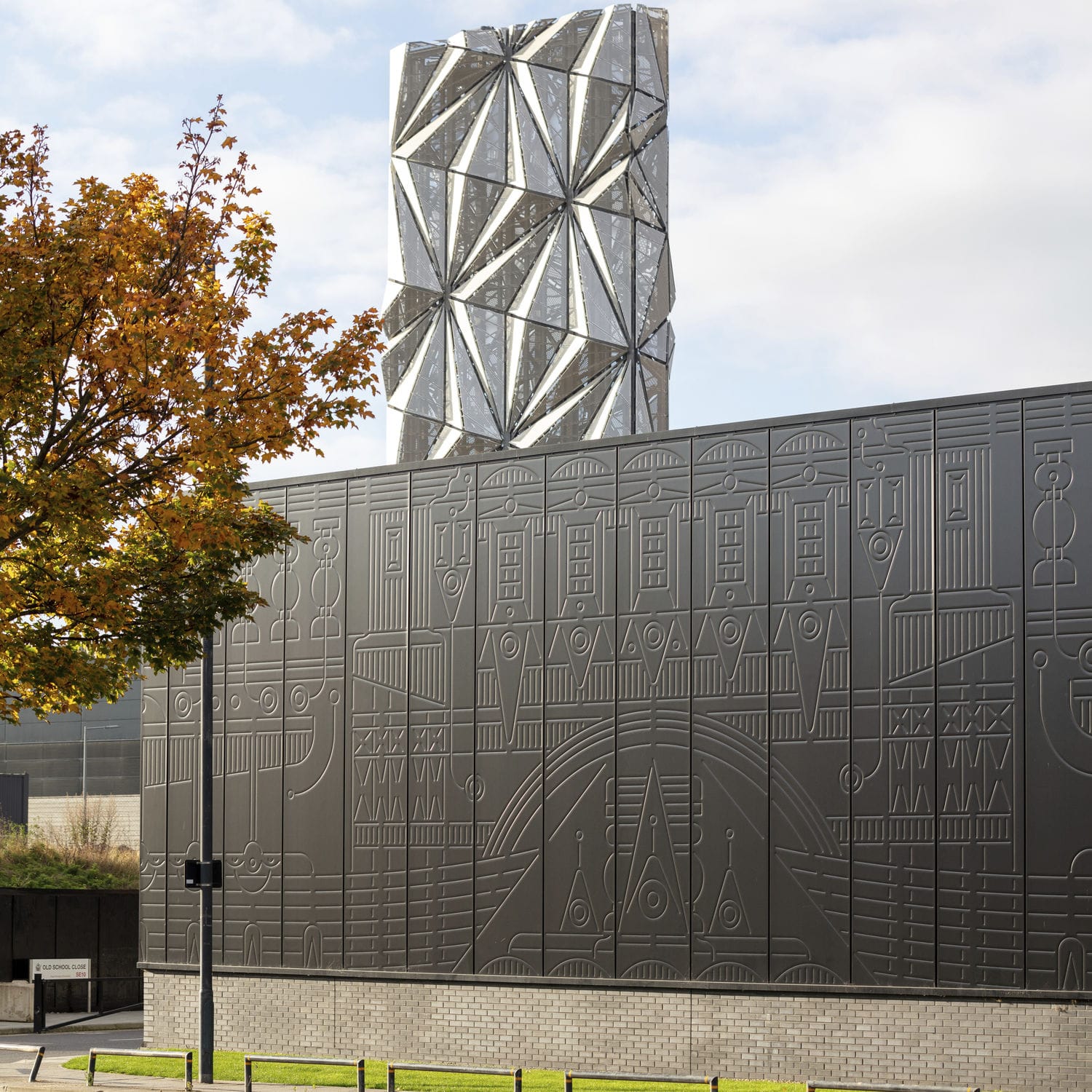 Sheet steel facade system - ARTME - Trimo - modular / prefab