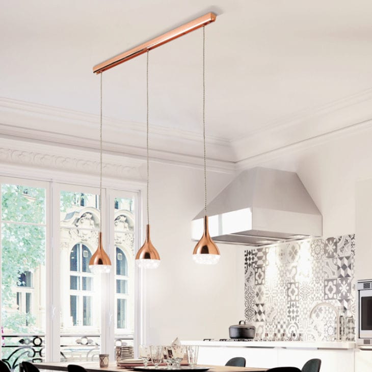 Pendant lamp - KHALIFA - Mantra - metal / crystal / contemporary