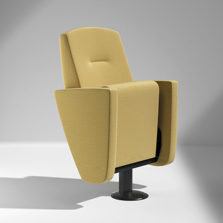 Contemporary auditorium seating - CENTO - Aresline - fabric / wooden ...