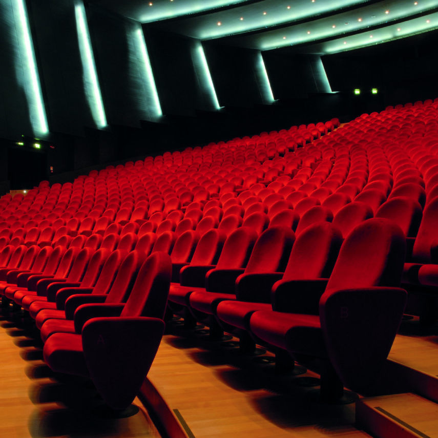 Contemporary auditorium seat - PALLADIUM - Aresline - indoor / velvet ...