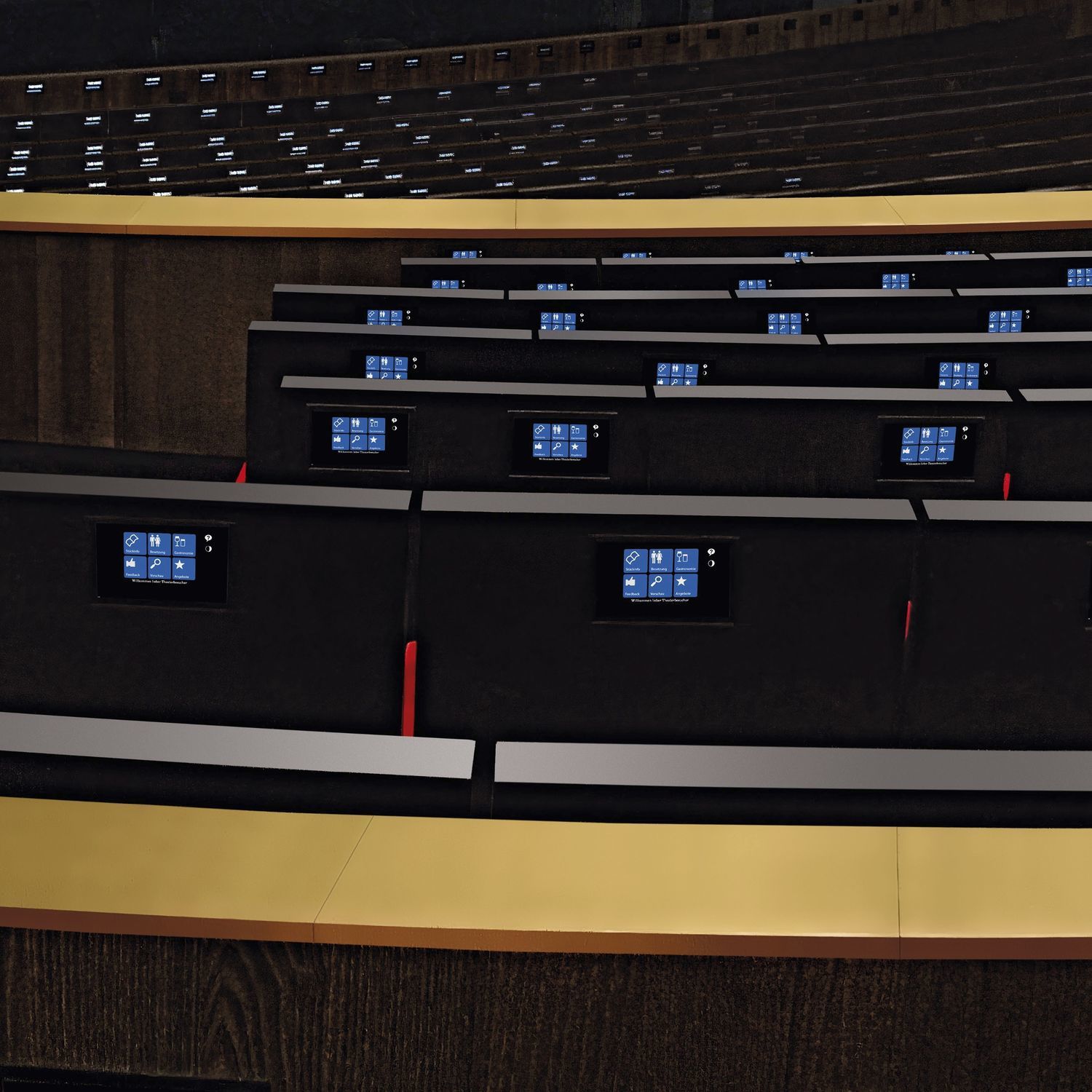 Contemporary auditorium seating - MULTIMEDIA - Aresline - fabric / folding / multimedia