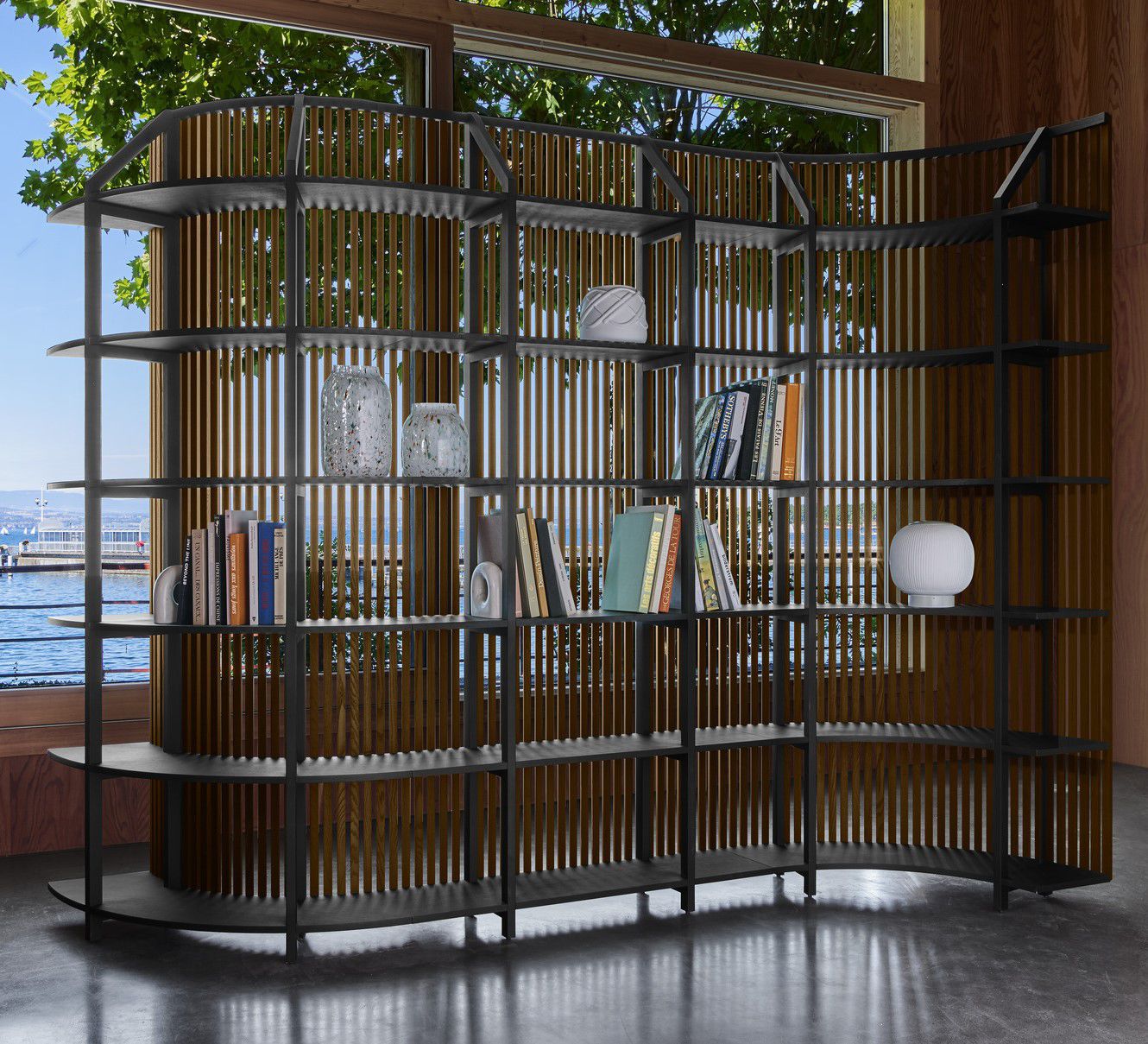 Free-standing bookcase - MARECHIARO - Ligne Roset France - room divider ...