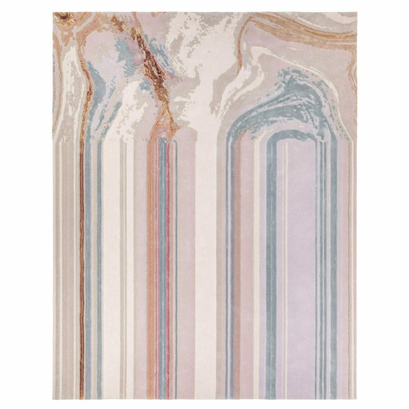 Contemporary rug - Aura I - Tai Ping Carpets - striped / wool / silk