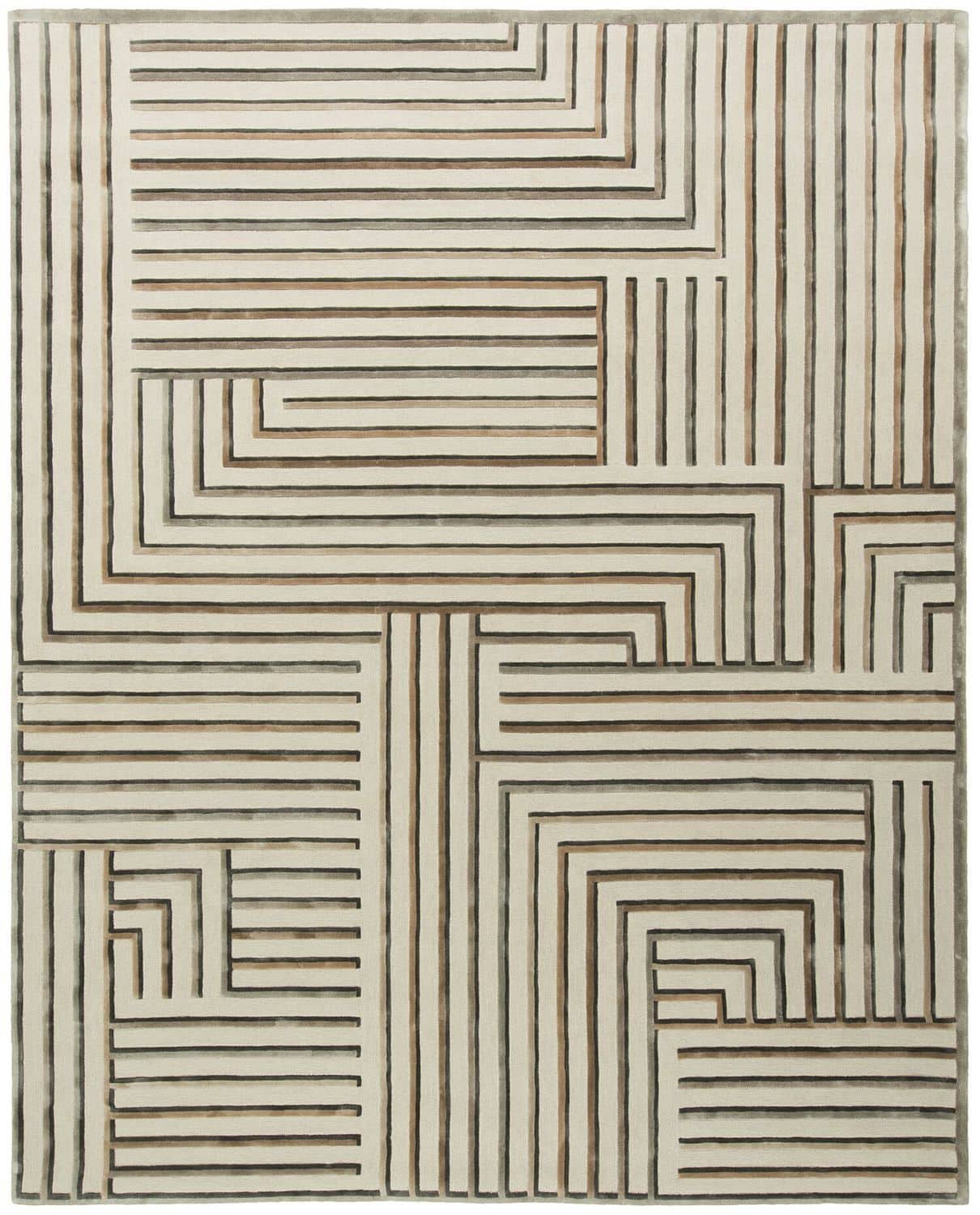 Contemporary rug - Archetype BO - Tai Ping Carpets - striped ...