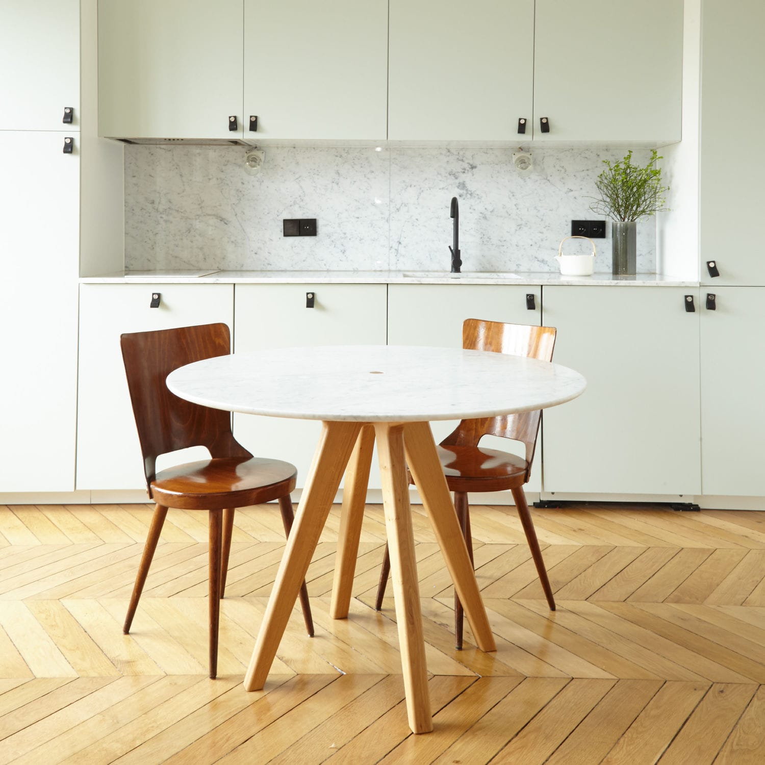 Scandinavian design table - ARTHUR - Hans Hansen Furniture - marble ...