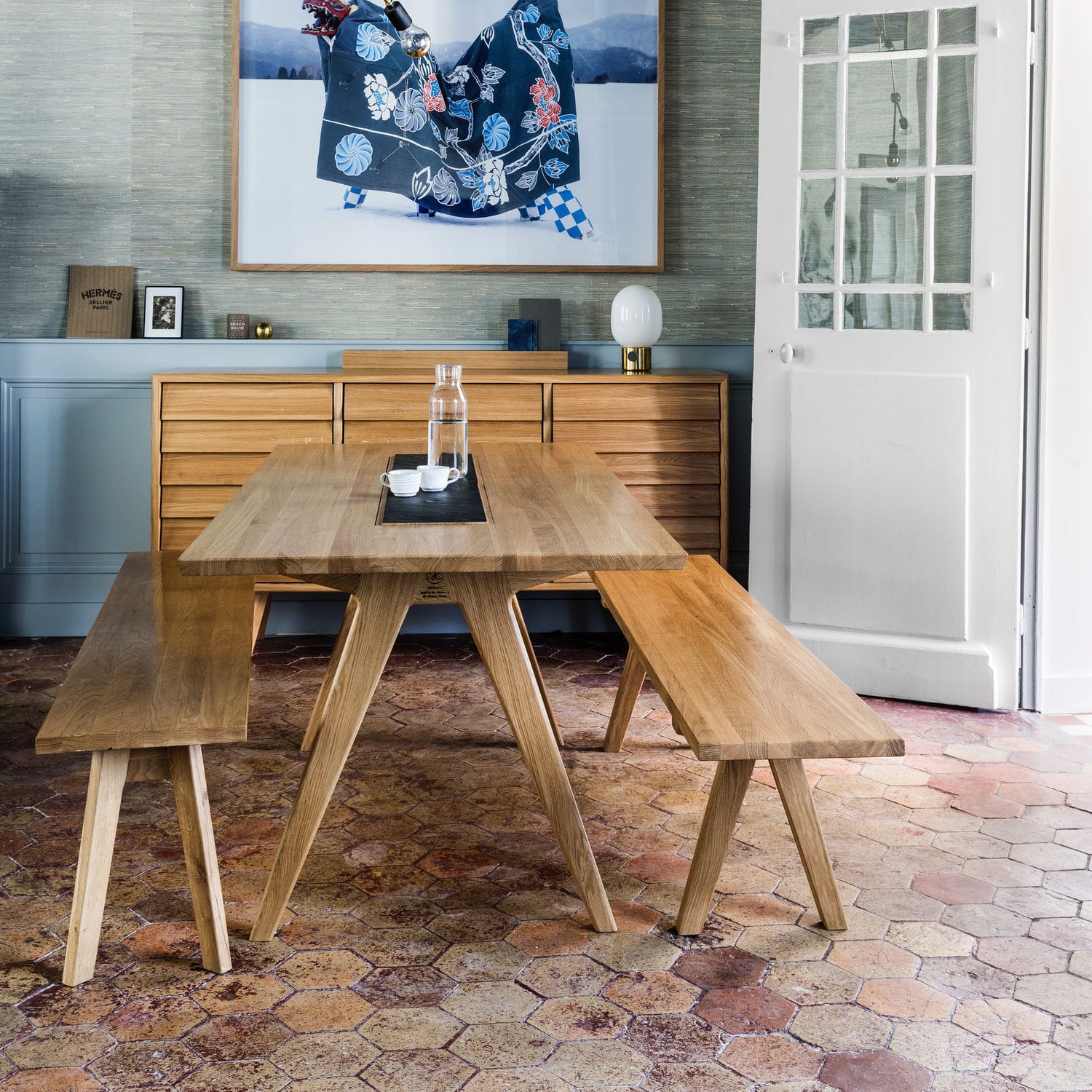 Scandinavian design dining table - REMIX - Hans Hansen Furniture - oak ...