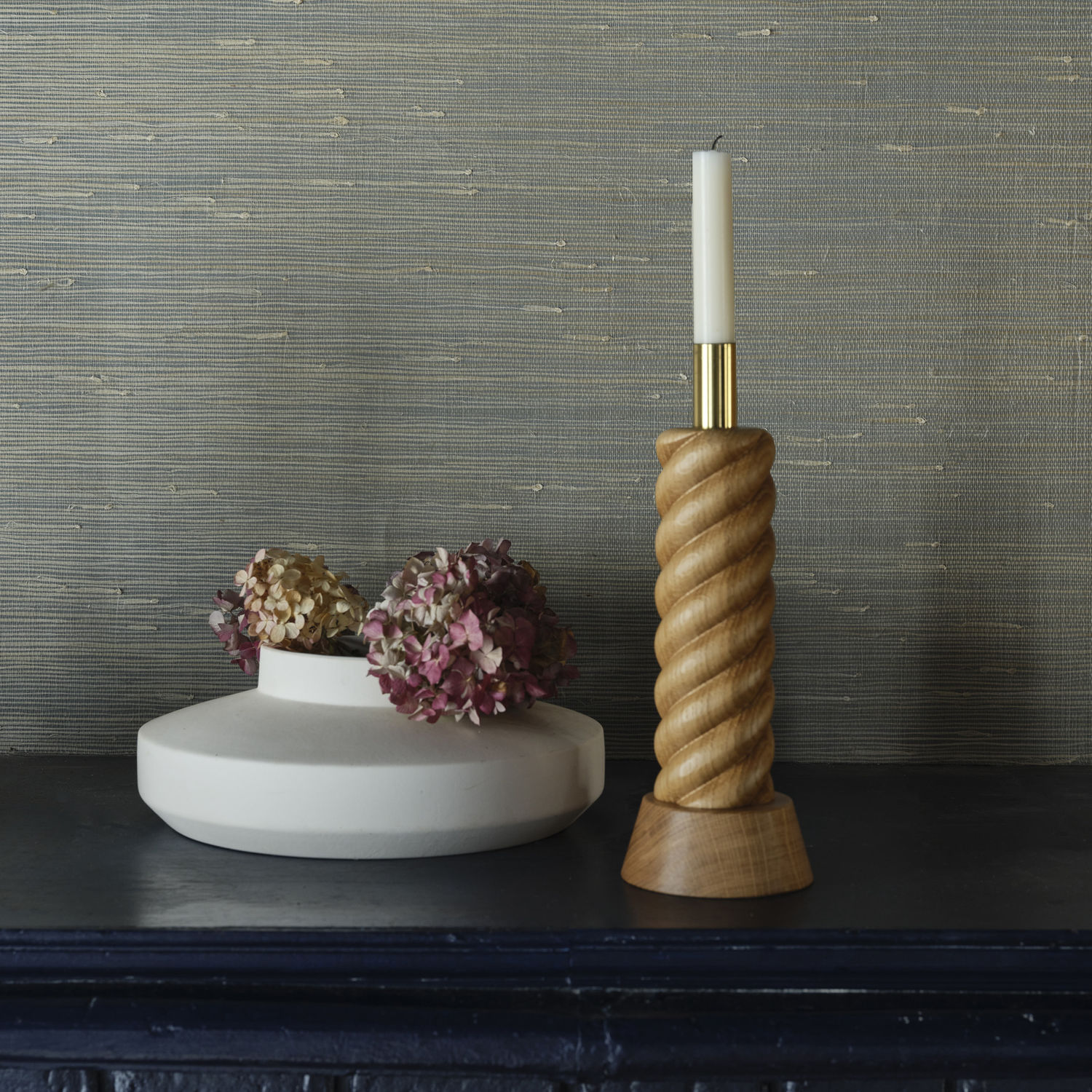 Brass candle holder - CRAFT - Hans Hansen Furniture - oak