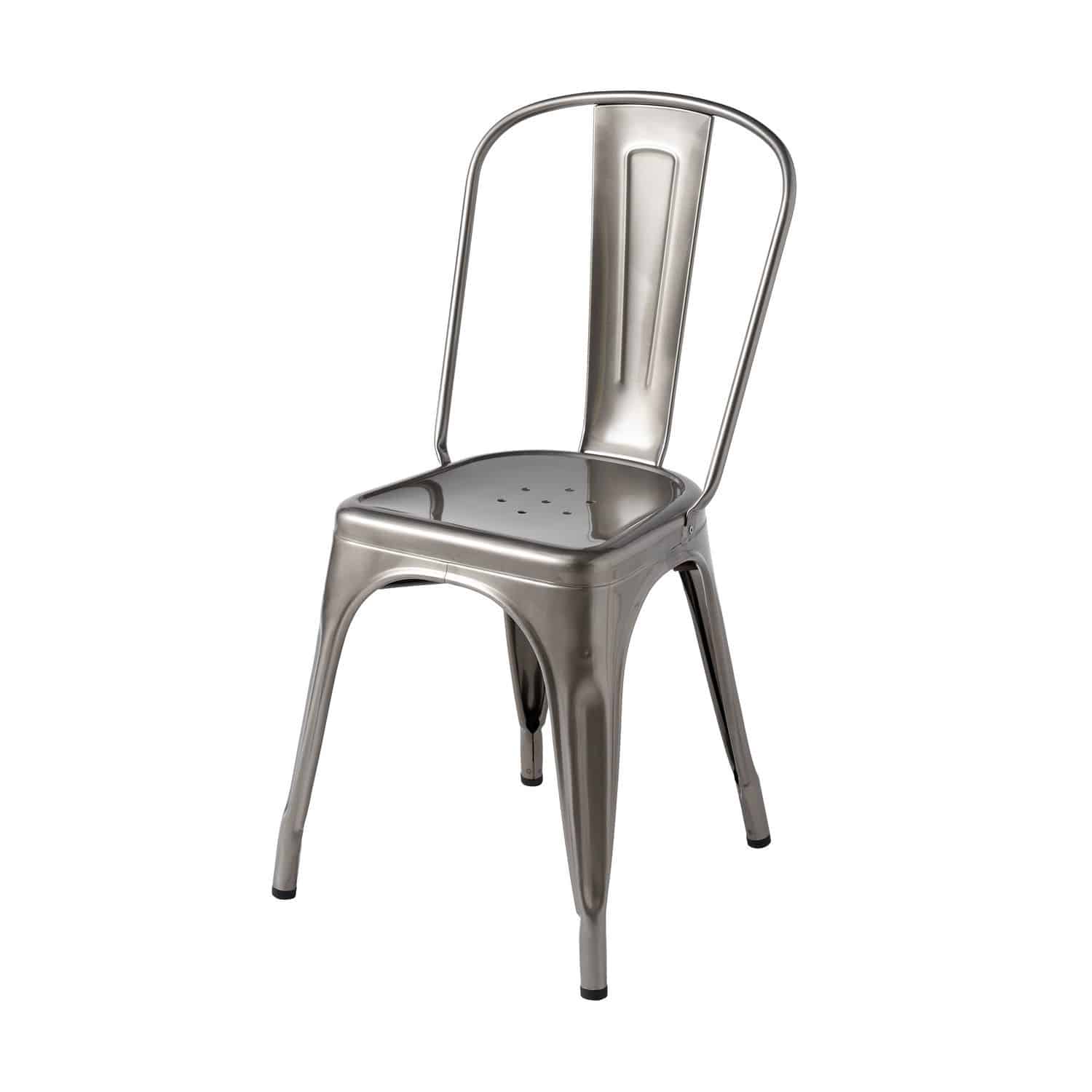 Industrial design chair - A - TOLIX - painted steel / varnished raw ...