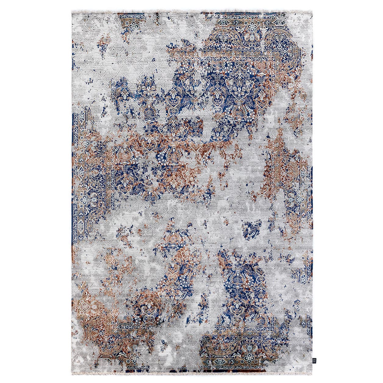 Contemporary rug - Revise - indikon srl - damask pattern / wool / cotton