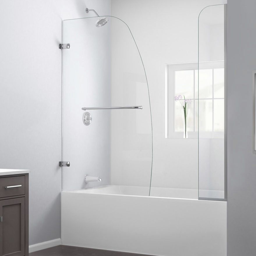 Swing bath screen - AQUA UNO EXTENDER - DreamLine - fixed / tempered ...