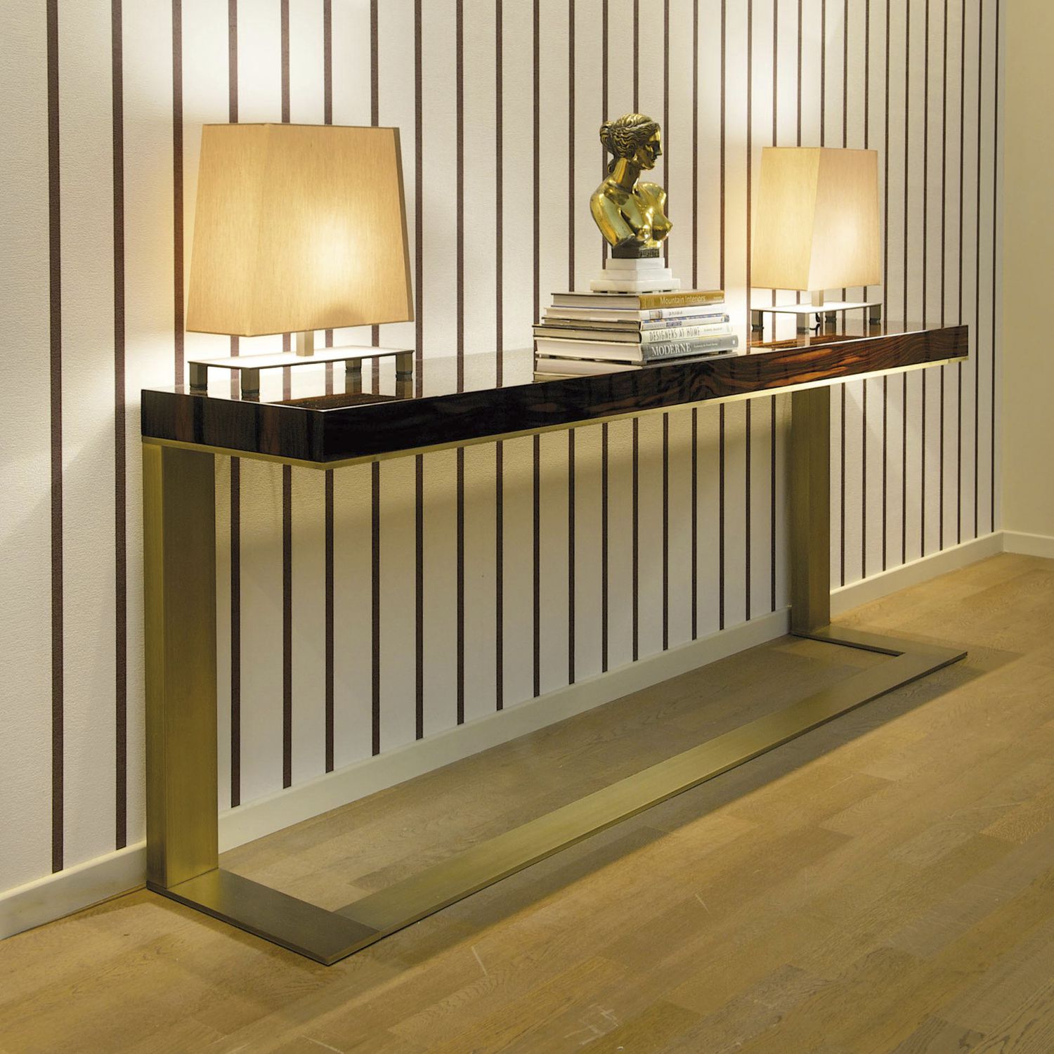 Contemporary sideboard table - KELLY - DOM edizioni - ebony / metal ...