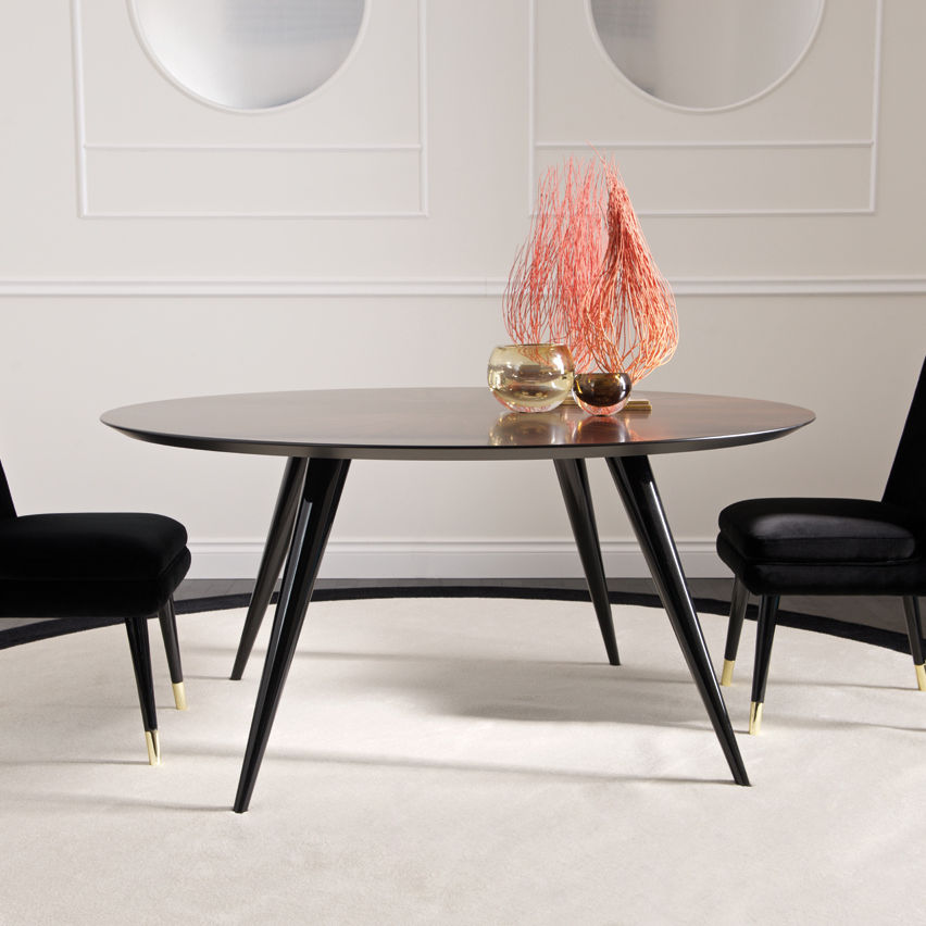 Contemporary dining table - ROCCO - DOM edizioni - matte lacquered wood ...