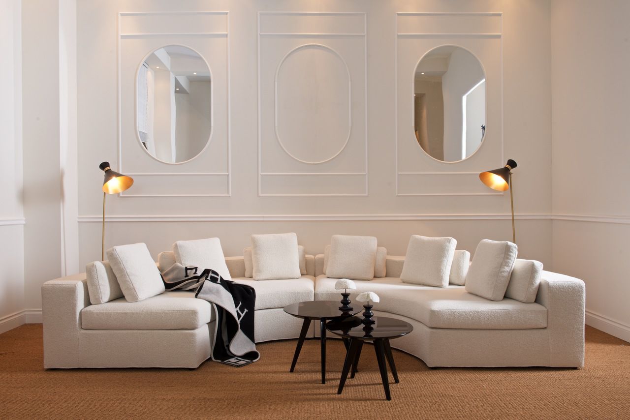 Modular sofa - CIRCLE - DOM edizioni - semicircular / contemporary / fabric