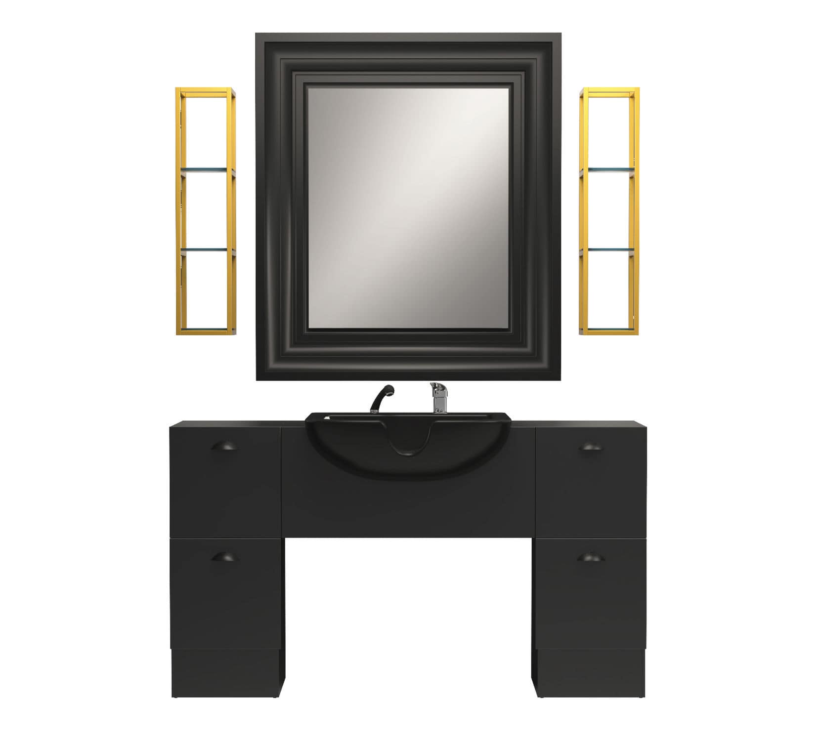 Contemporary dressing table - BACKINBLACK - Gamma & Bross - laminate ...