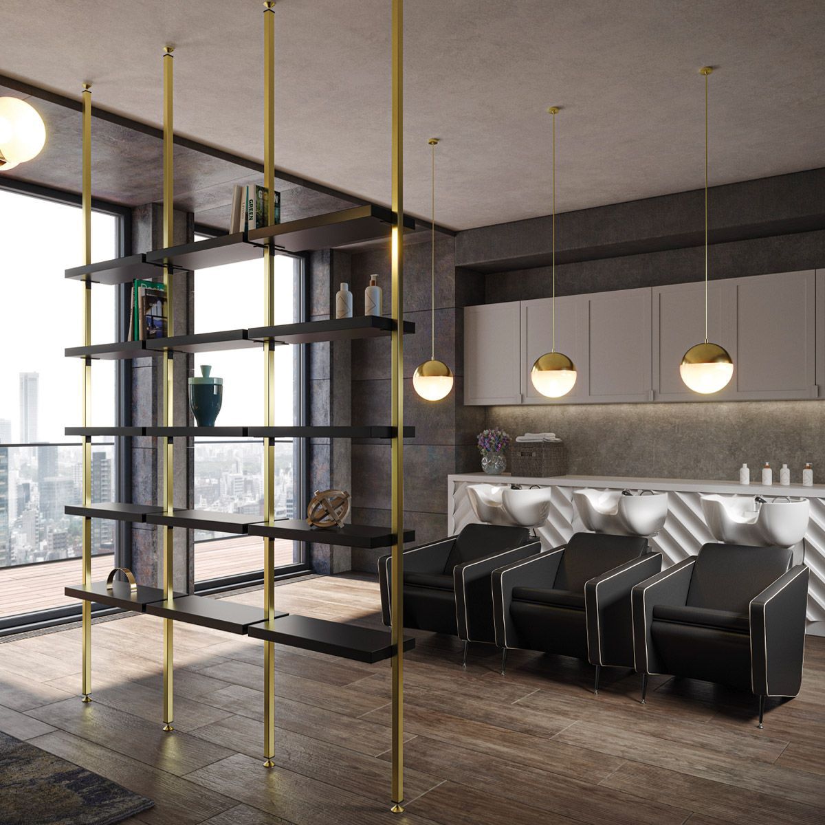 Beauty product display rack - MODULAR - Gamma & Bross - ceiling-mounted ...