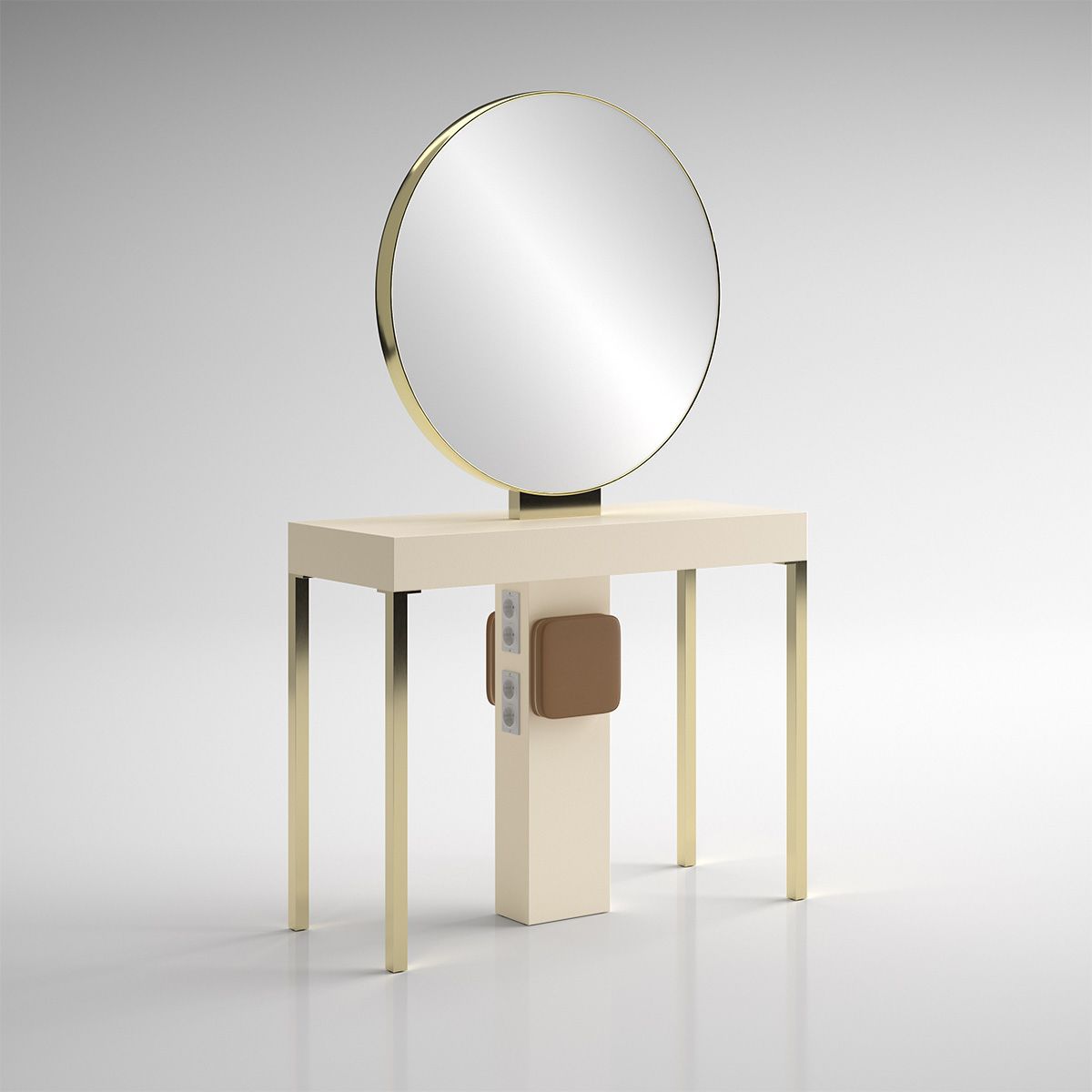 Contemporary dressing table - ILOT RONDE GOLD - Gamma & Bross ...