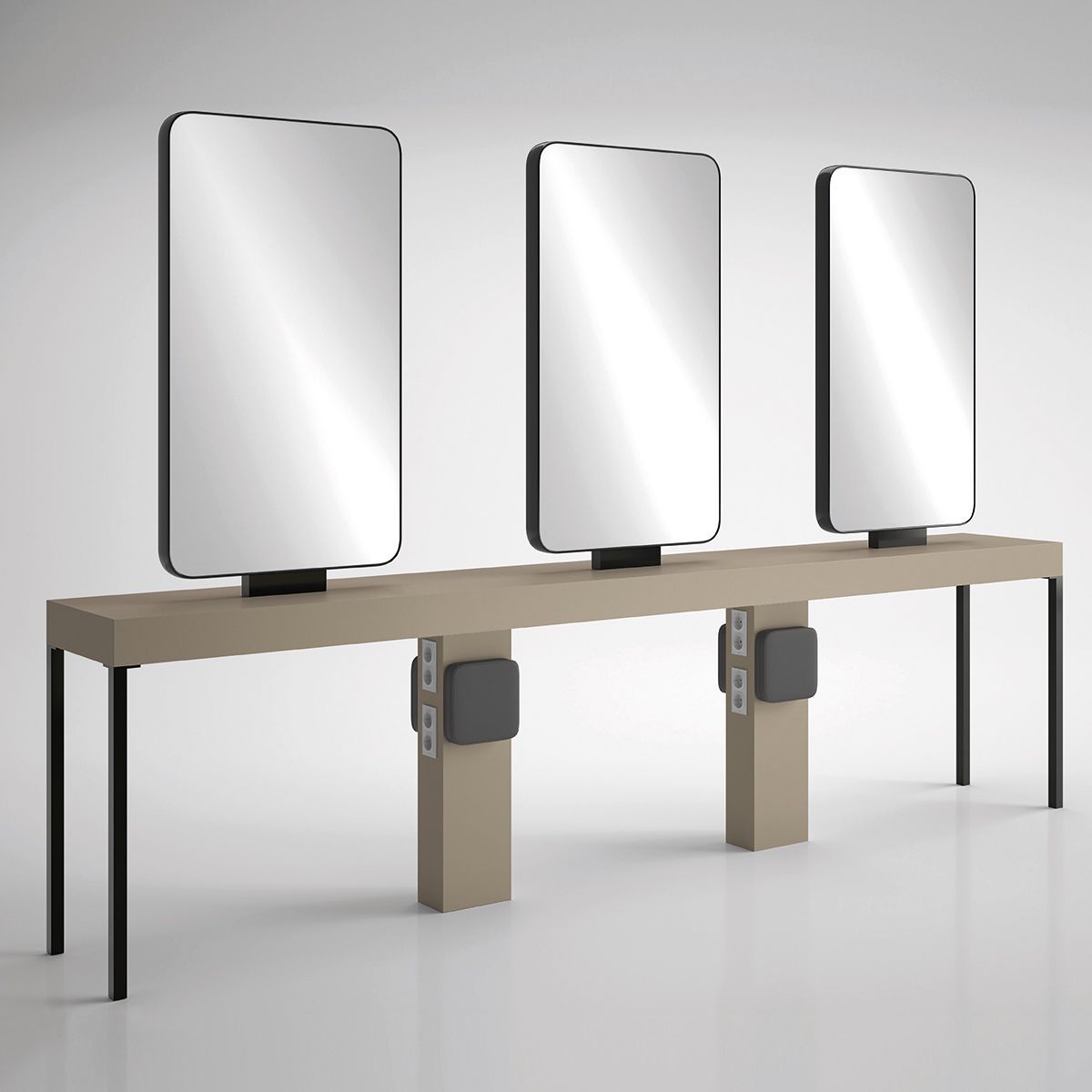 Contemporary dressing table - ILOT CARRÉ 6P BLACK - Gamma & Bross ...
