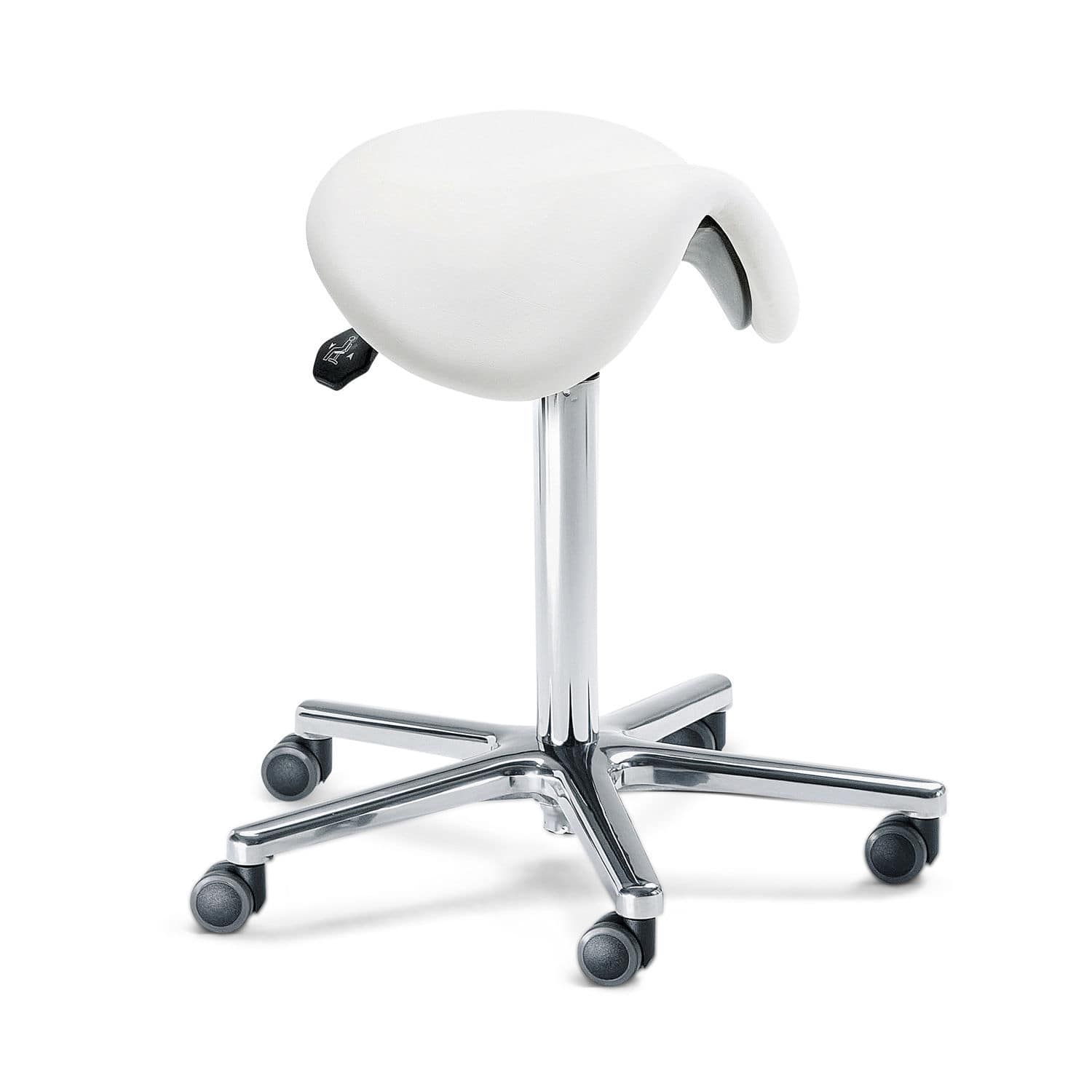 Contemporary task stool - RODEO - OLYMP - synthetic leather / metal ...