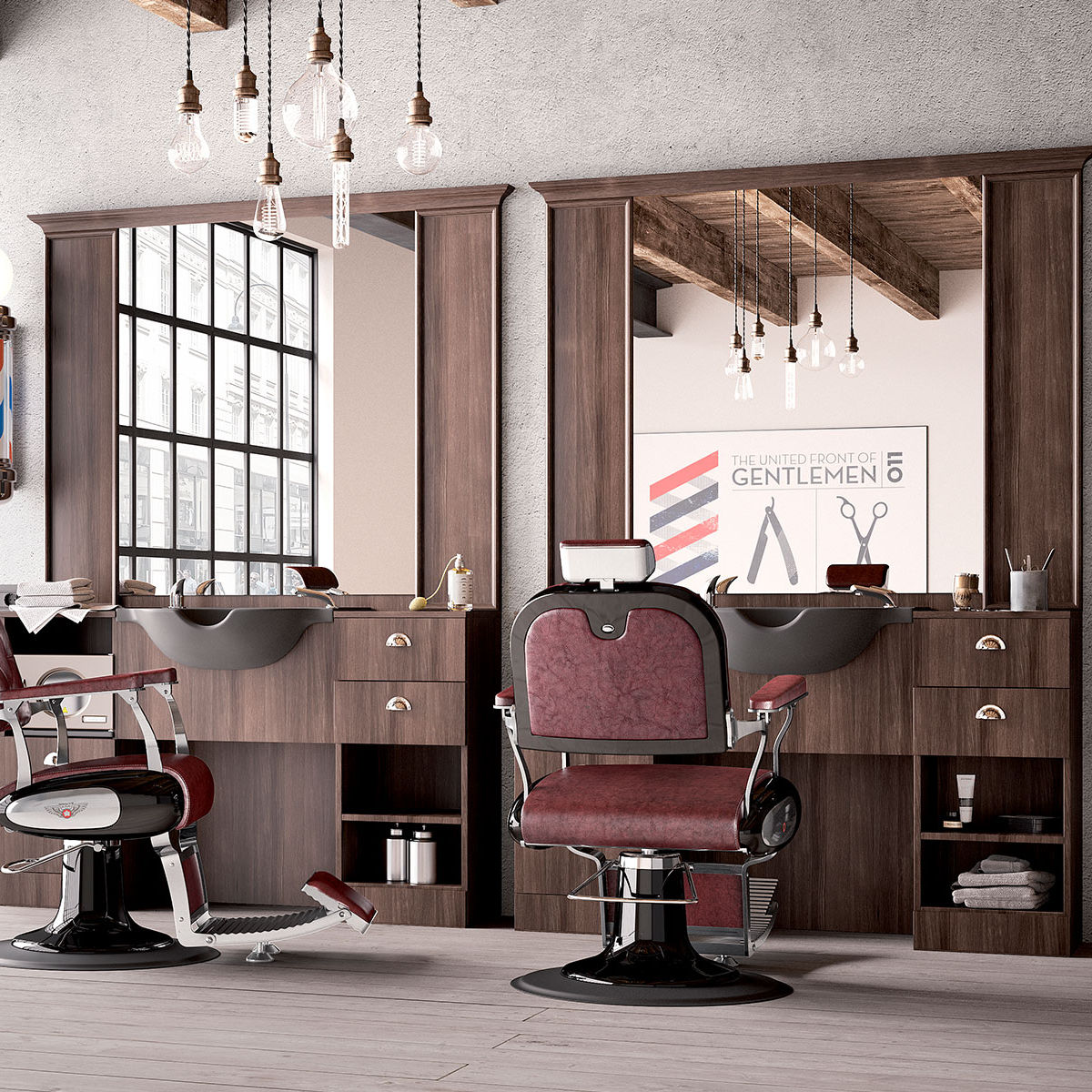 Contemporary dressing table - EASY BARBER WASH - Beauty Star - wooden ...