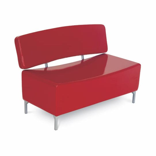 Contemporary sofa - ESTRO - AGV group - vinyl / red / metal