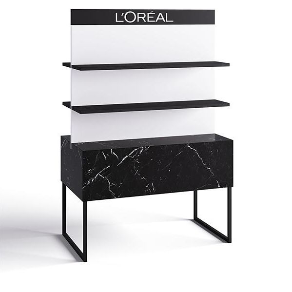 Beauty product display rack - EVO 7 - Cindarella - metal / laminate ...