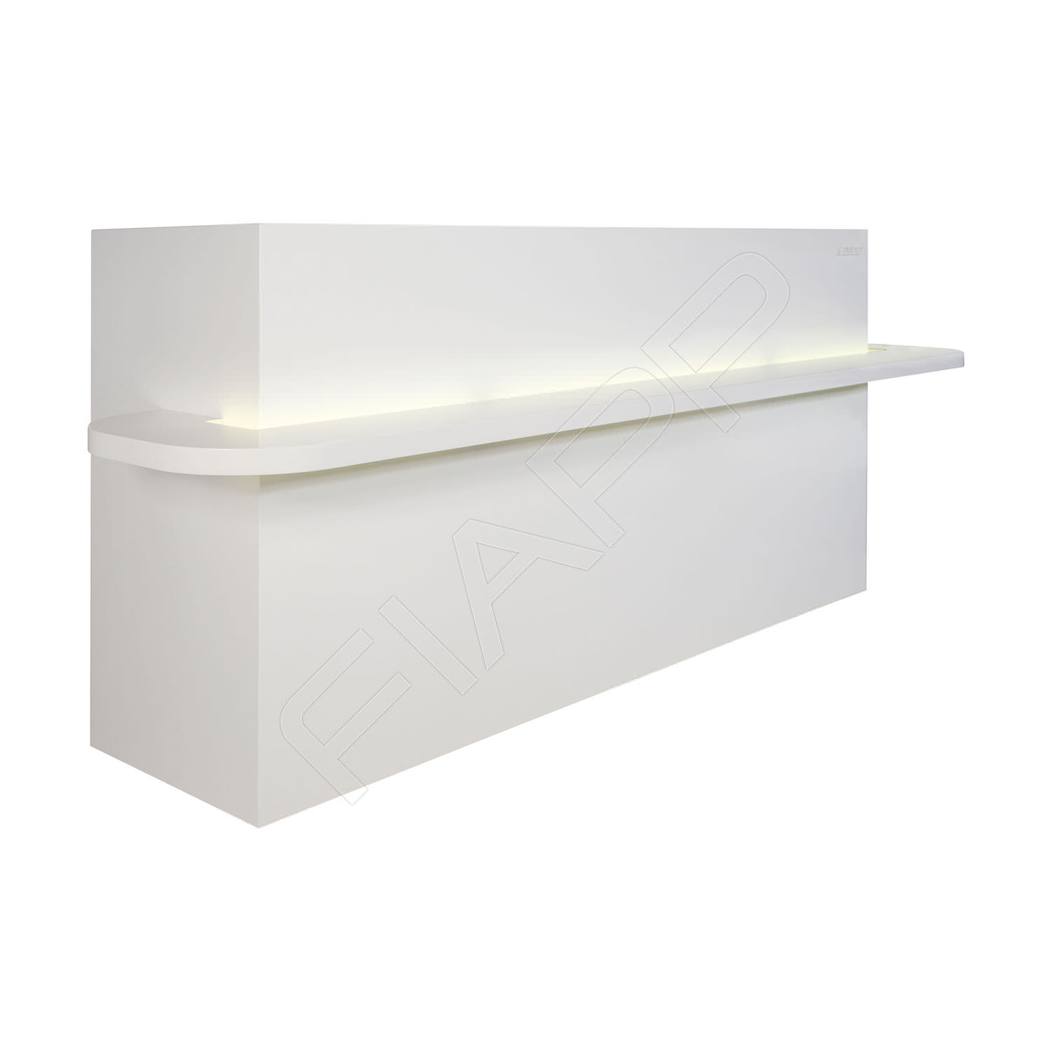 Lacquered MDF reception desk - WORLD 876 - FIAPP - Corian® / for ...