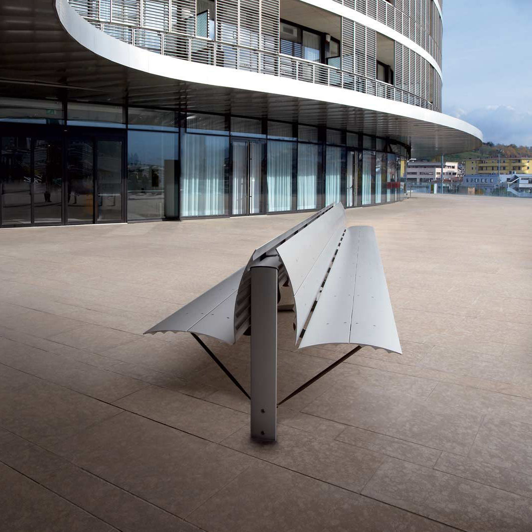 Contemporary public bench - Loco - Bsinergy - steel / anodized aluminum ...