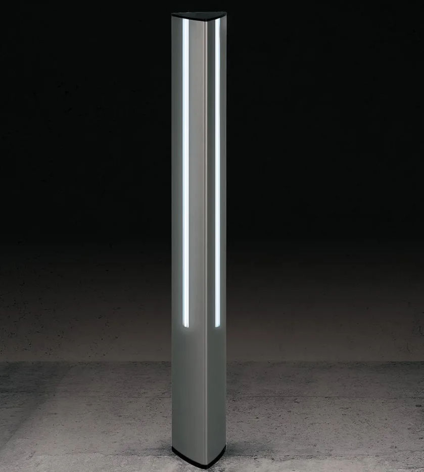 Security bollard - Loco - Bsinergy - galvanised steel / integrated LED ...