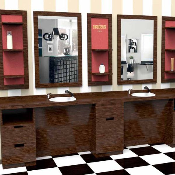 Contemporary dressing table - OTELLO - BONVINI - wooden / wall-mounted ...